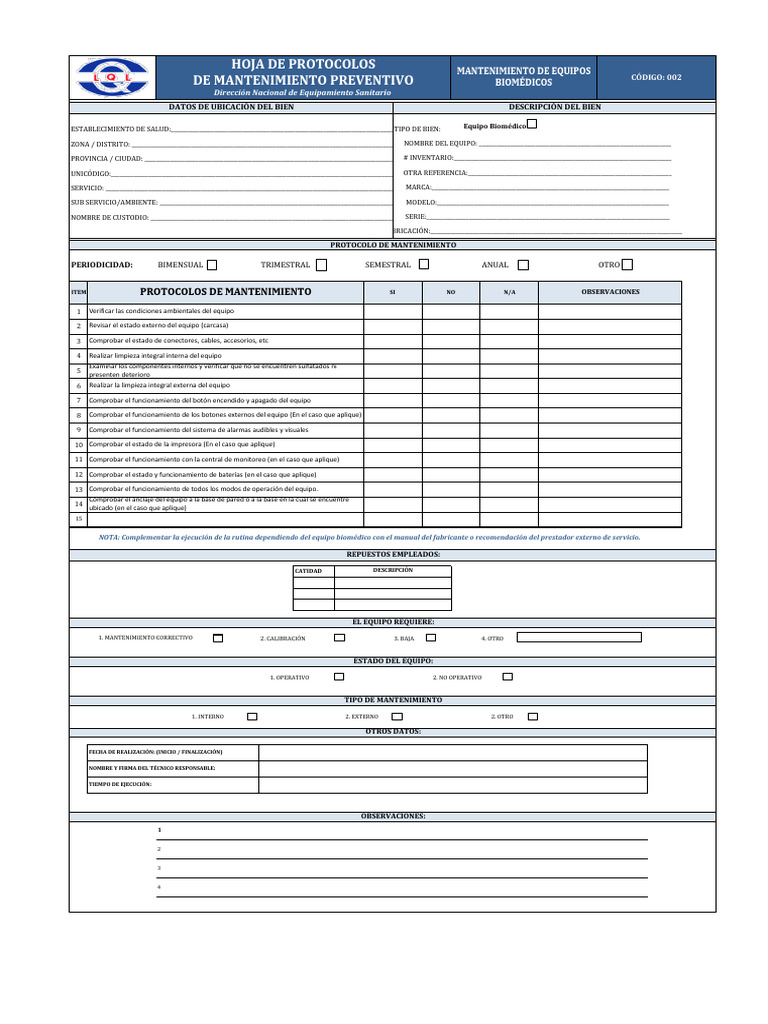 Mantenimiento Preventivo de Equipos | PDF