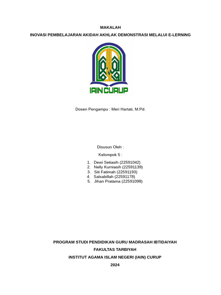 Makalah Akidah Akhlak KLM 5 | PDF