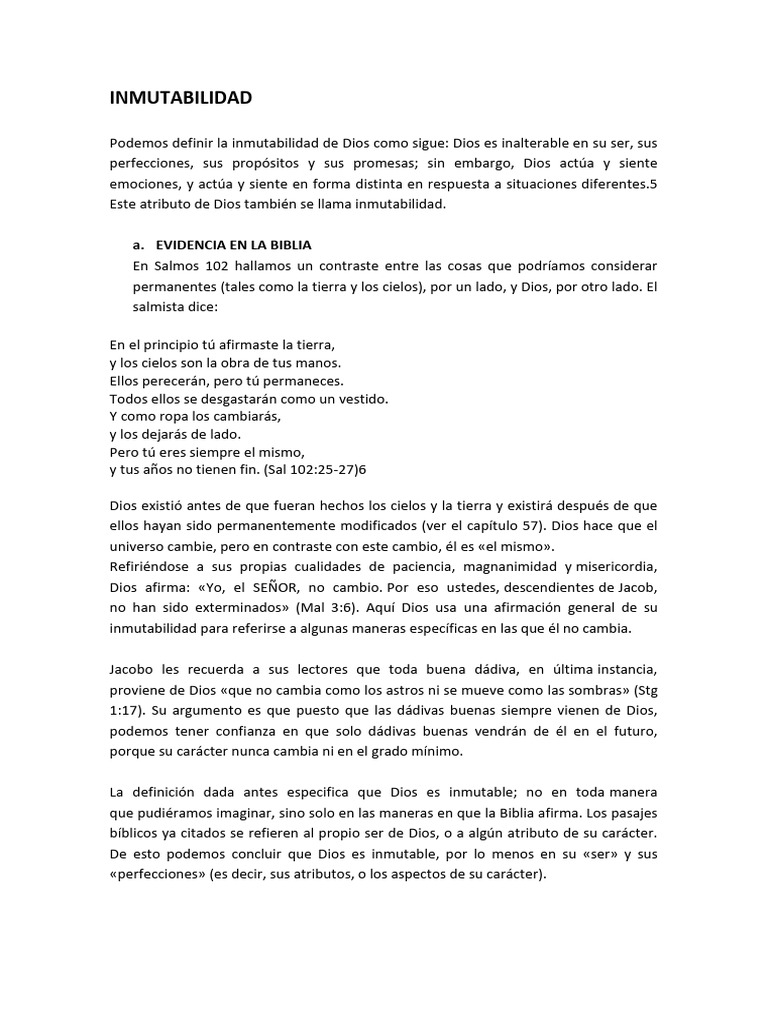 INMUTABILIDAD | PDF