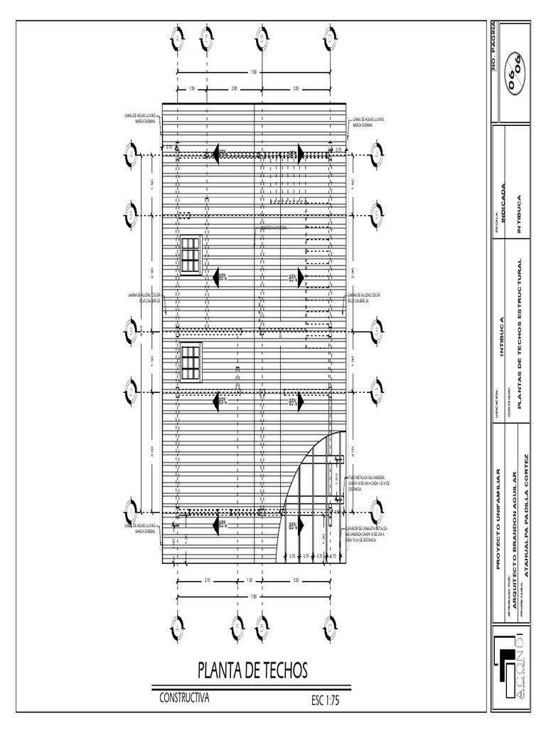 Plano de Techos Constructivos | PDF