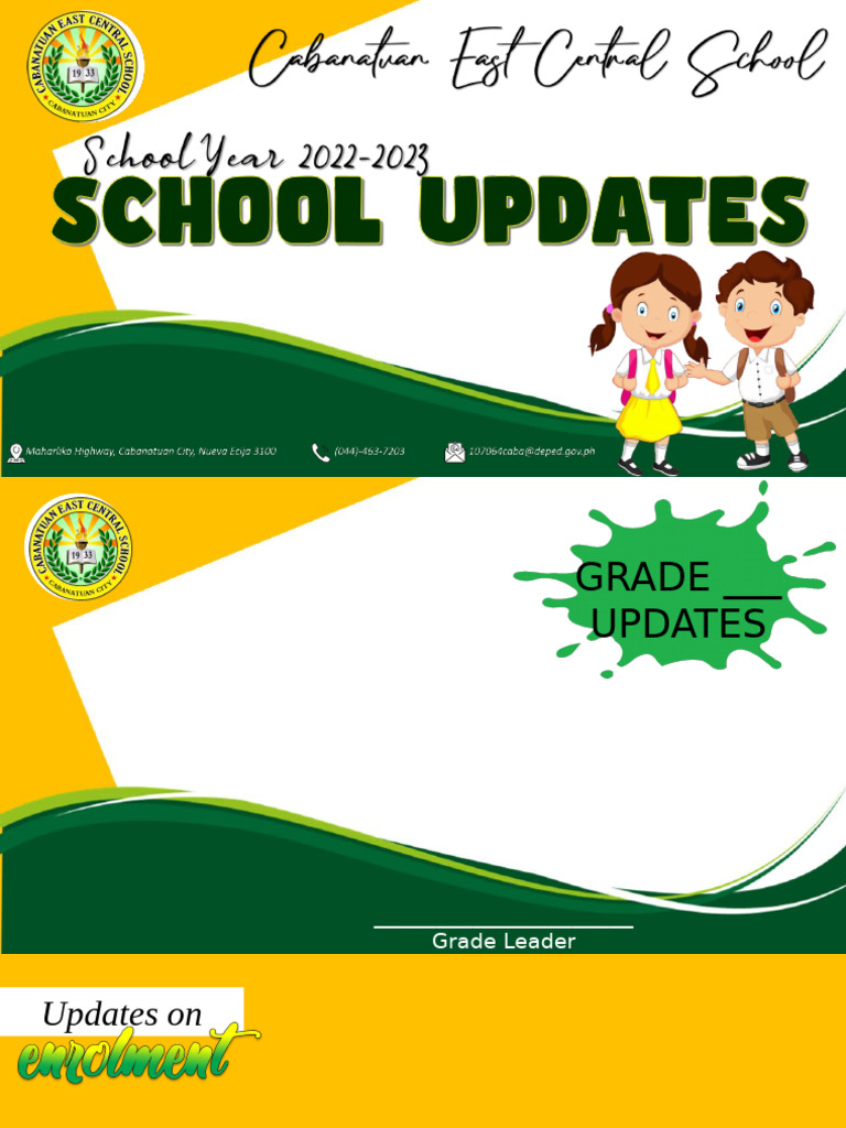 School Updates Template | PDF | Finance & Money Management