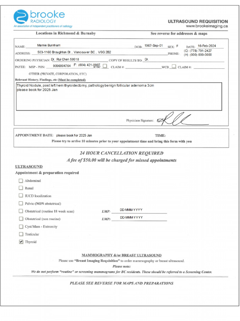 2024-Feb-16 Brooke Radiology - US Req | PDF