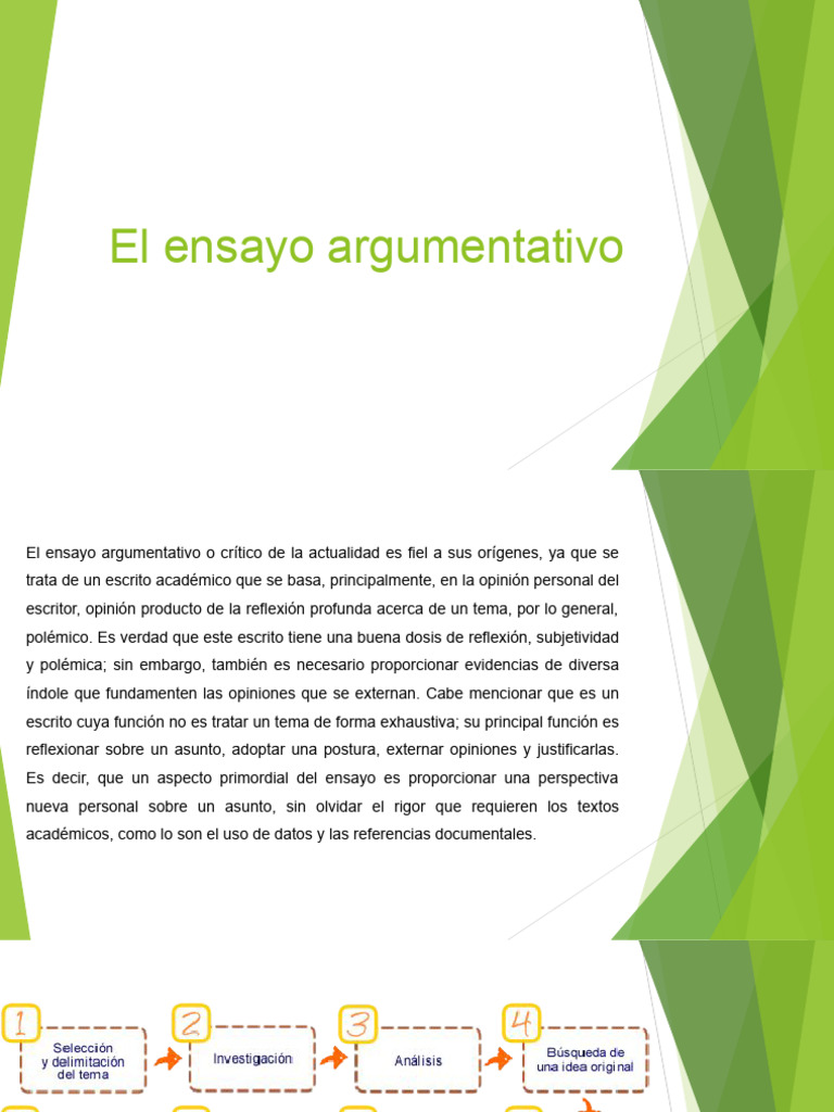 El Ensayo Argumentativo | PDF