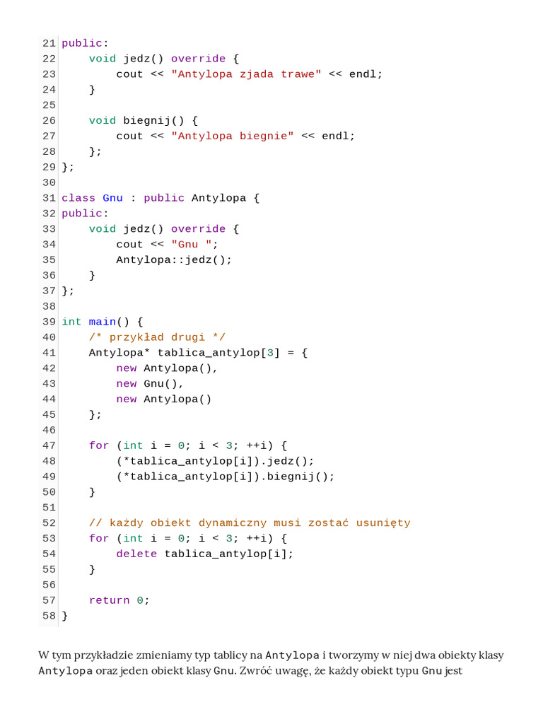 Zasady Programowania Obiektowego W Jezyku C 4 | PDF