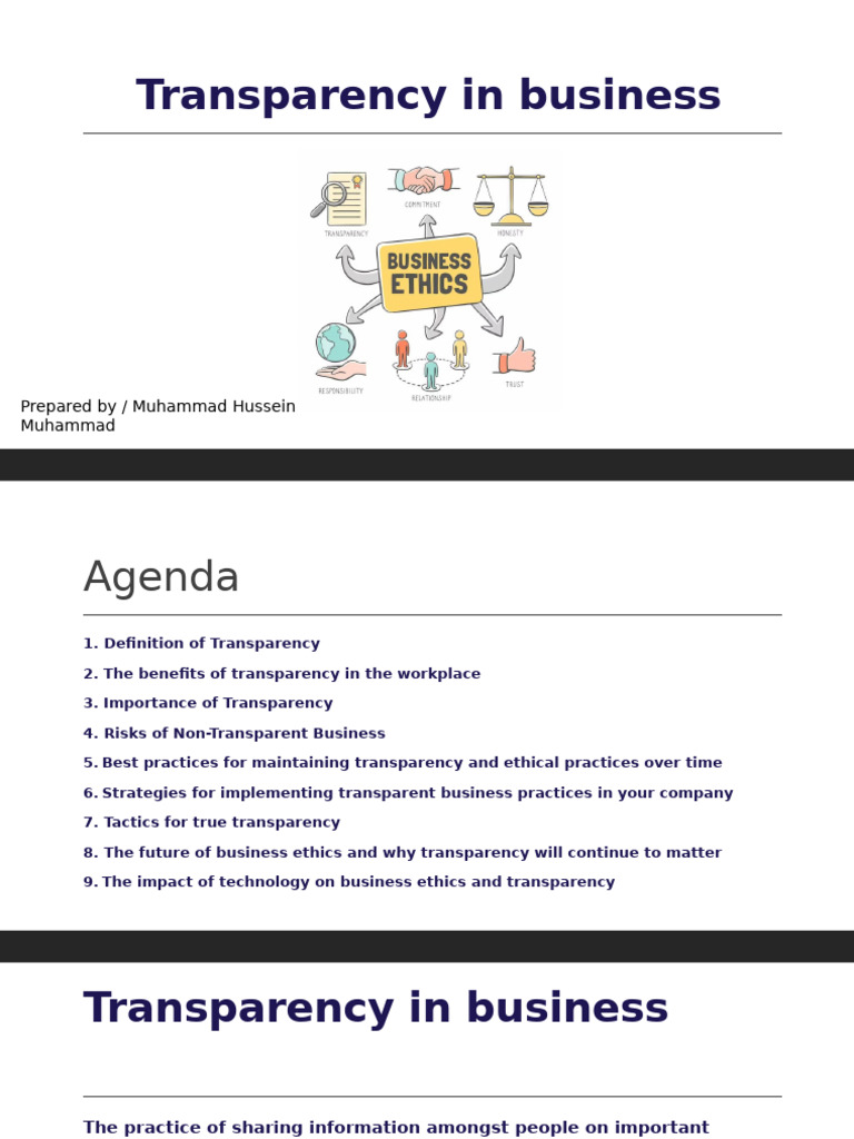 Transparency in Business | PDF