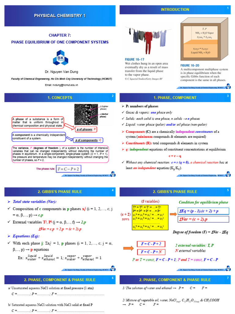 Chapter 7-Phase Equilibrium of One Component-P | PDF