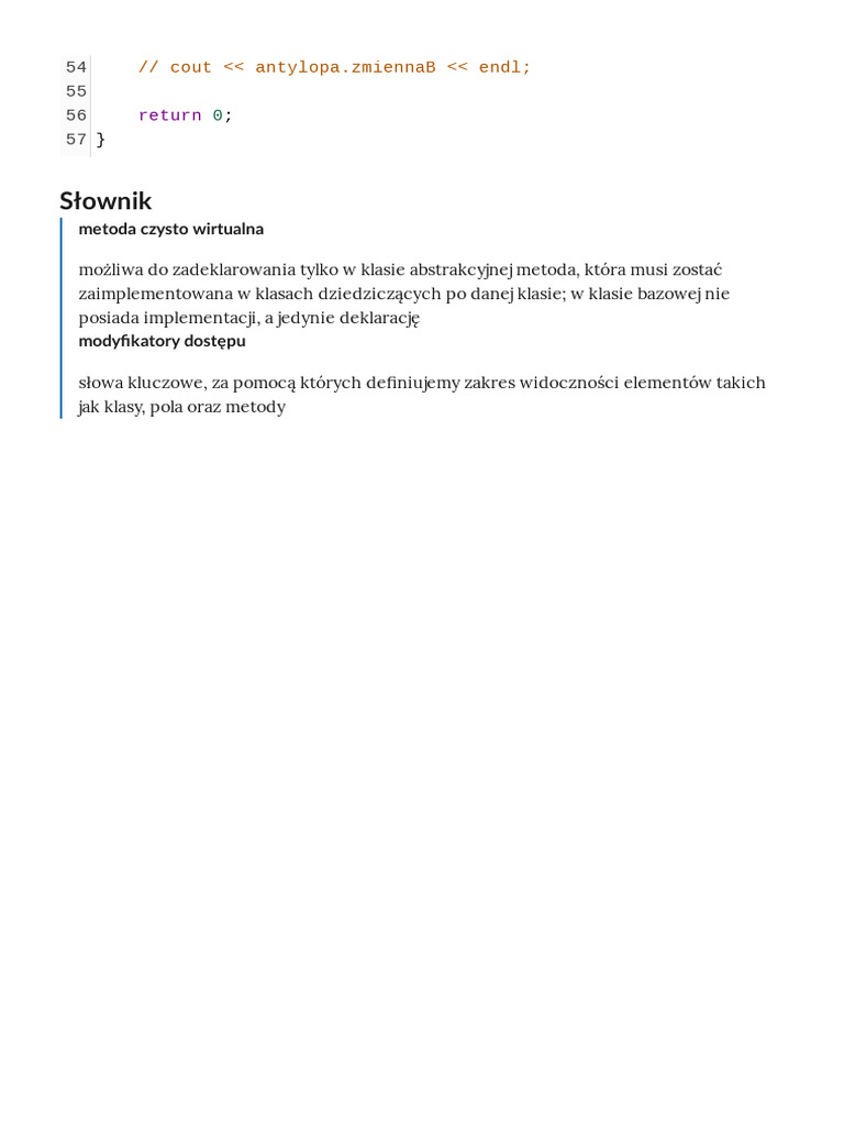 Zasady Programowania Obiektowego W Jezyku C 5 | PDF