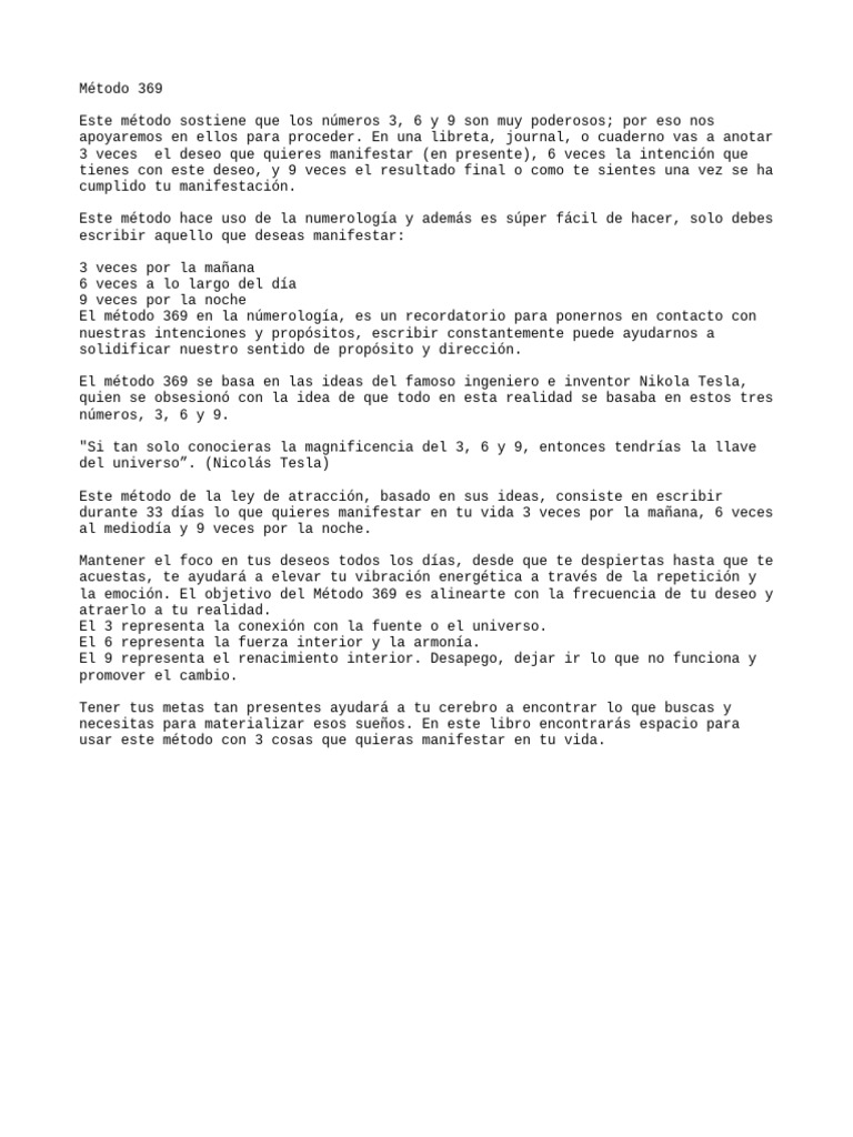 Método 369 | PDF