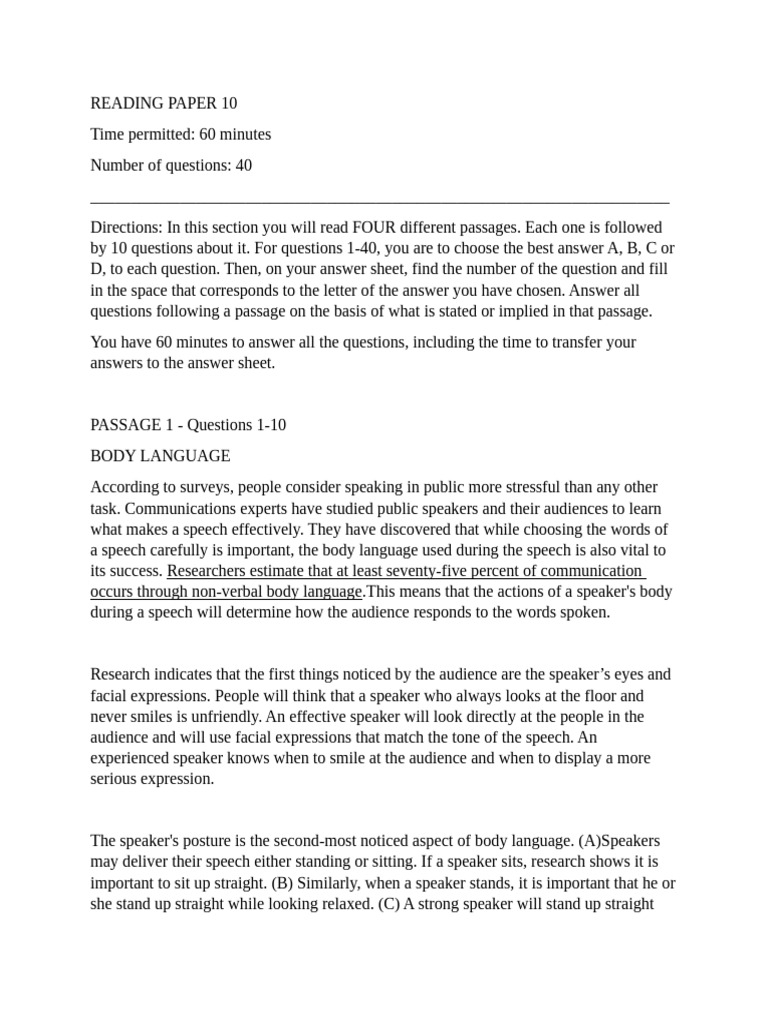 Reading Paper 10 | PDF