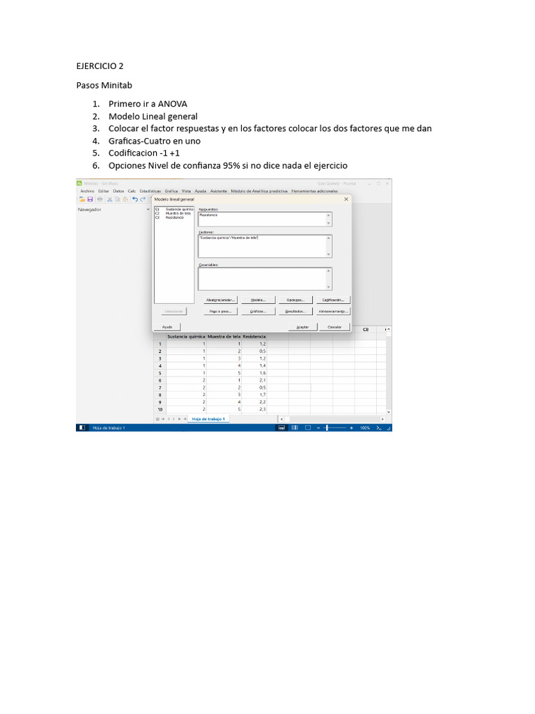 20 - Pasos Minitab Diseño de Experimentos | PDF
