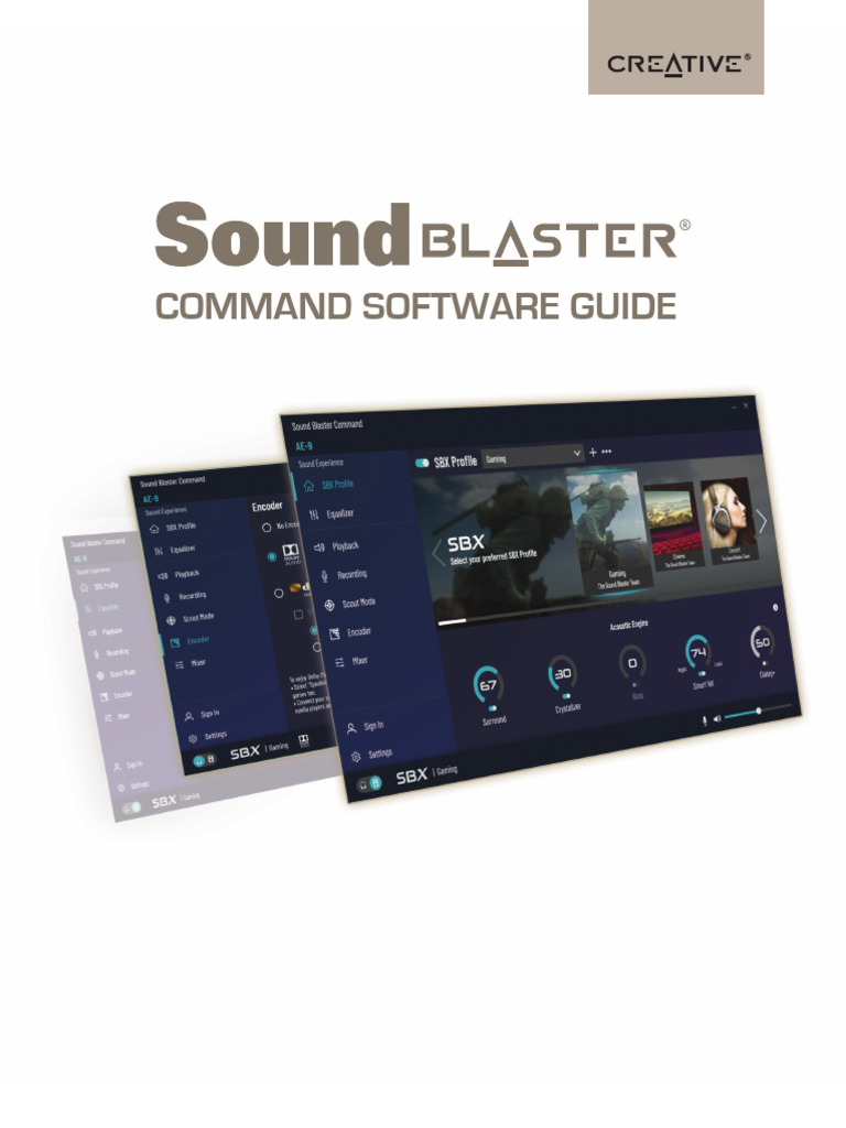 Sound Blaster Command Software Guide | PDF