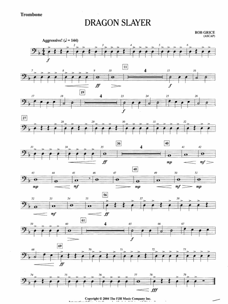 Dragon Slayer - Trombone | PDF