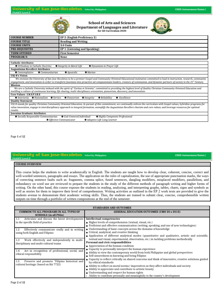 Ep2 Syllabi 2023 5 | PDF