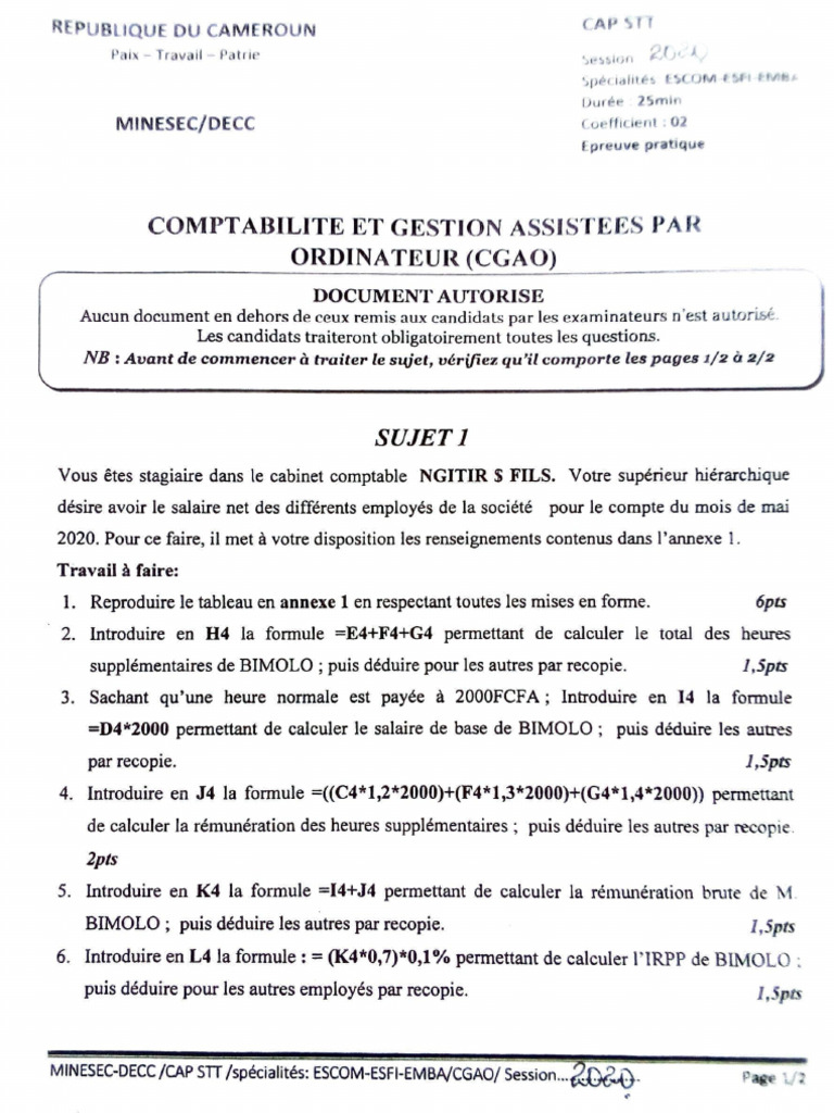 Cgao Cap Escom 2020 | PDF