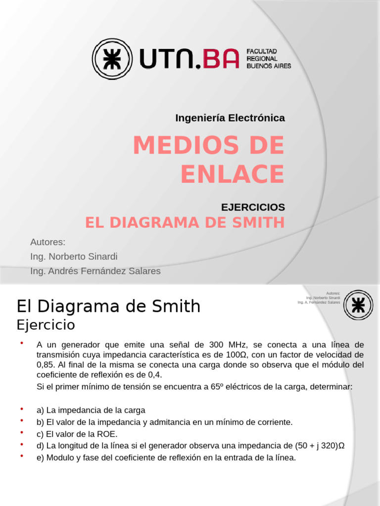 Ejercicios - Diagrama de Smith | PDF | Impedancia eléctrica | Oscilación