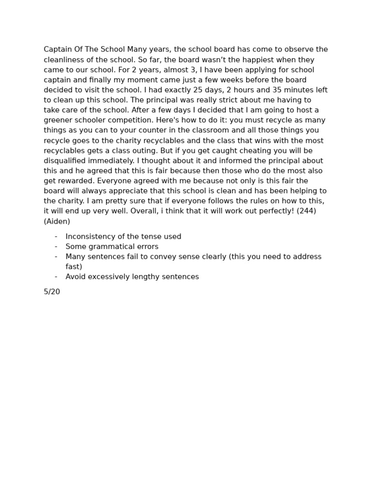 Aiden - Writing | PDF