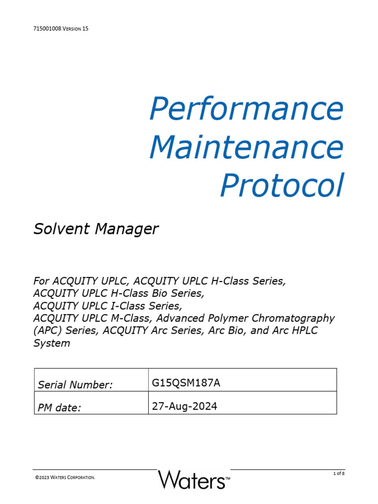 QSM H-Class PM - G15QSM187A | PDF