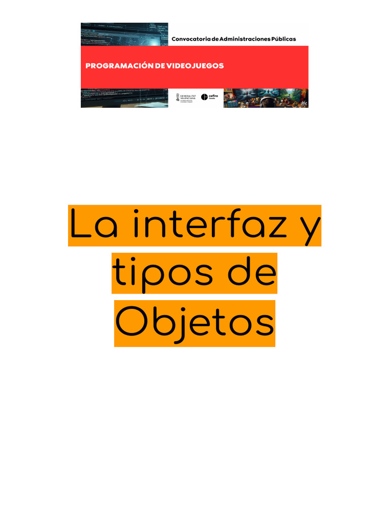 Tema 1. - La Interfaz y Tipos de Objetos | PDF