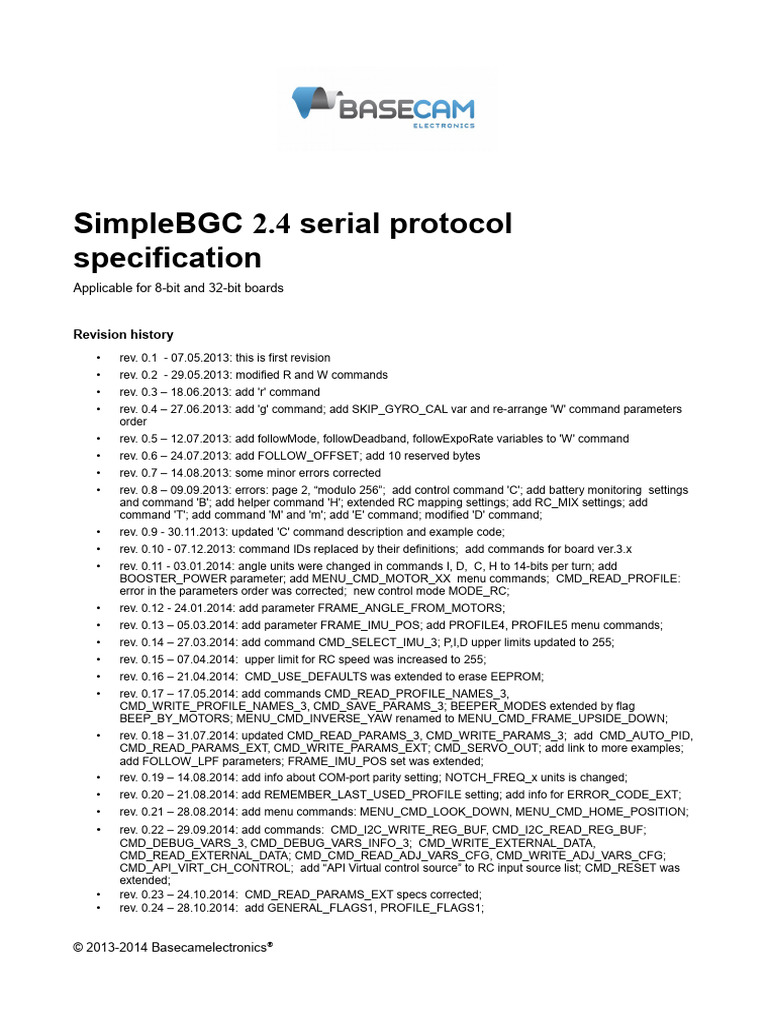 Serial Protocol Specification-1 | PDF | Parameter (Computer Programming) | Computers