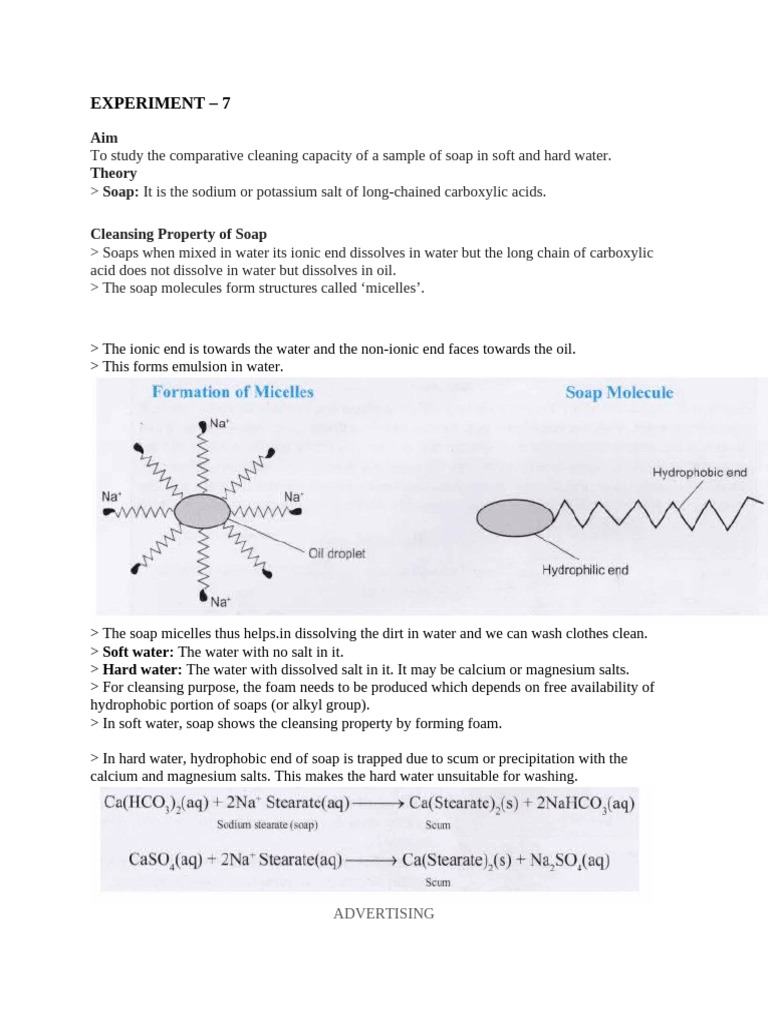 Class 10 Chemistry Experiment 7docx | PDF | Water | Cooking, Food & Wine