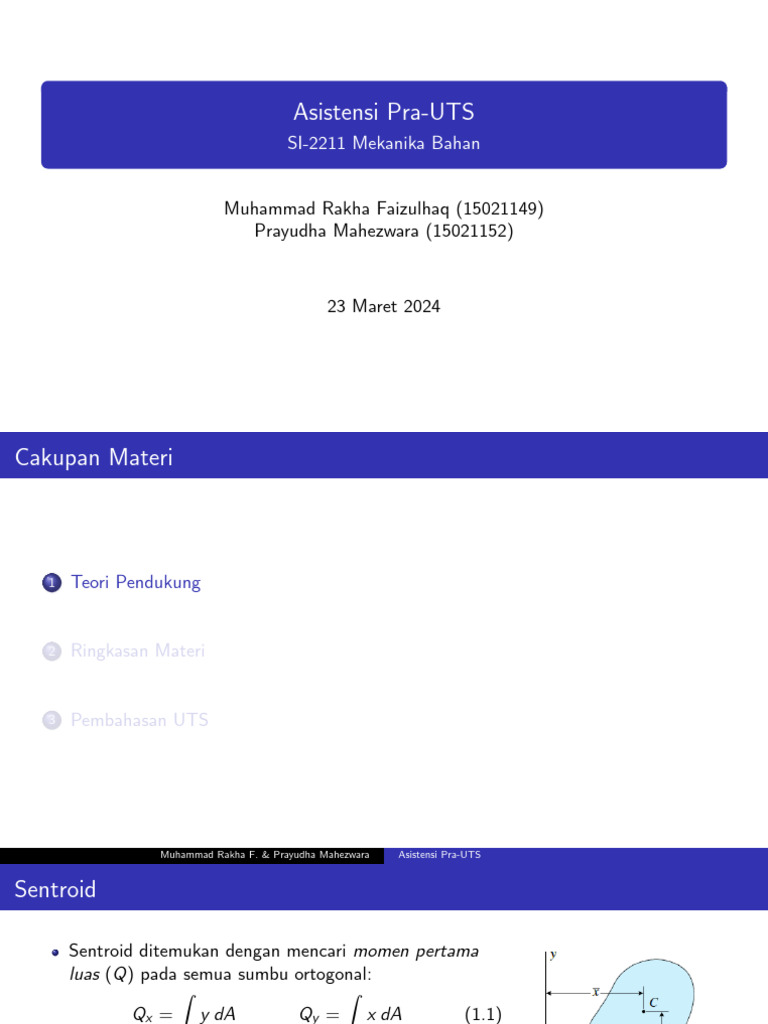 Tutor UTS Mekanika Bahan | PDF