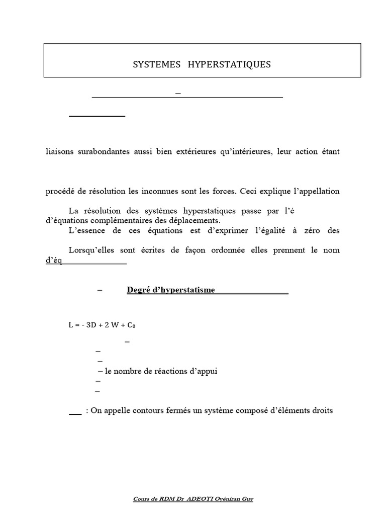 RDM - Méthode Des Forces | PDF