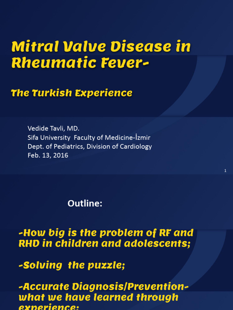 Mitral Valve Disease in Rheumatic Fever Copy 2 | PDF