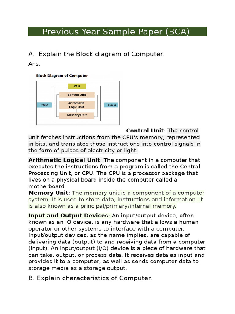 Previous Year Sample Paper | PDF