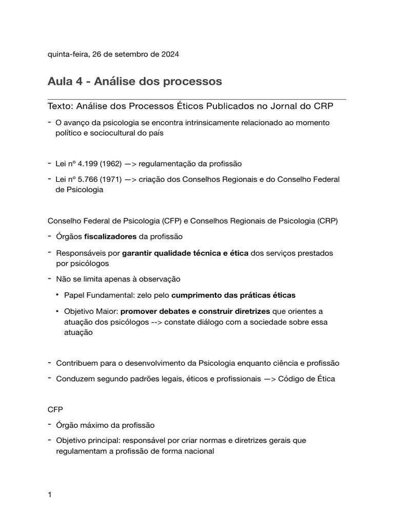 Aula 4 - Análise Dos Processos | PDF