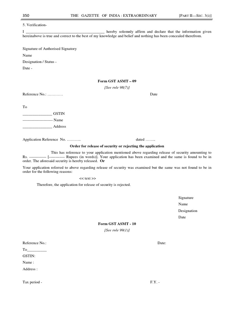 Form GST ASMT 10 | PDF