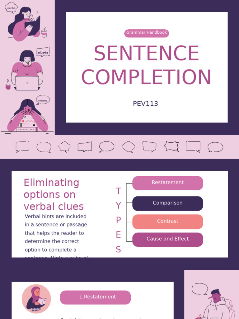 Unit 3 Sentence Completion Lecture 12 3 | PDF