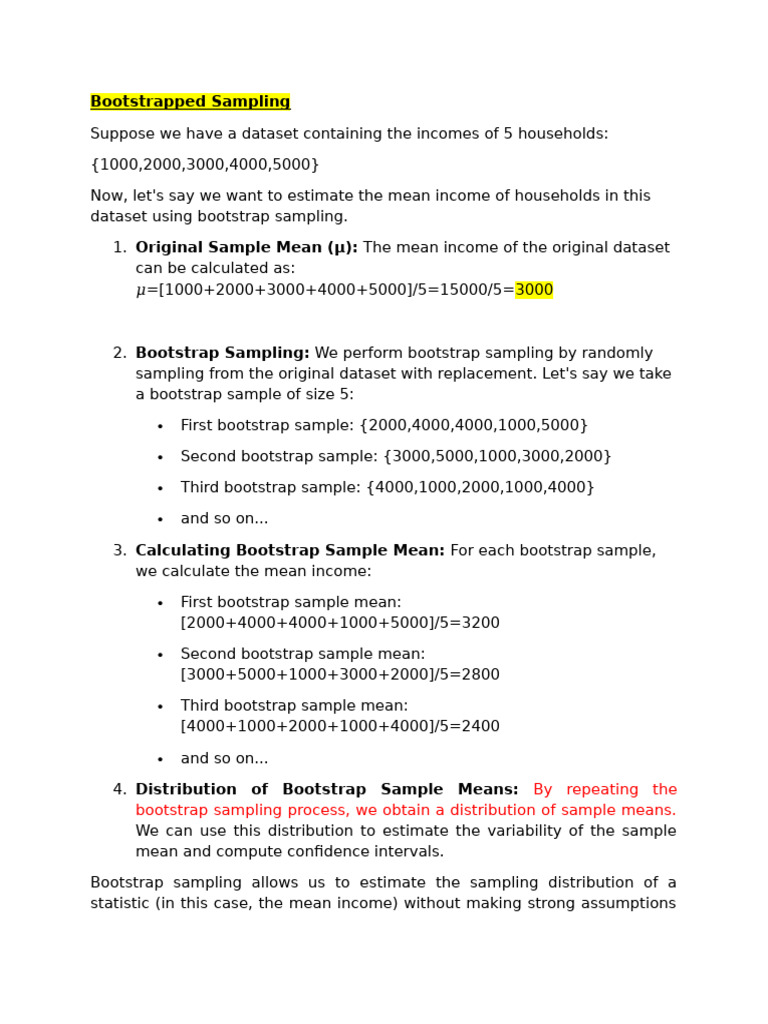 Bootstrapped Sampling | PDF Bootstrapped Sampling | PDF