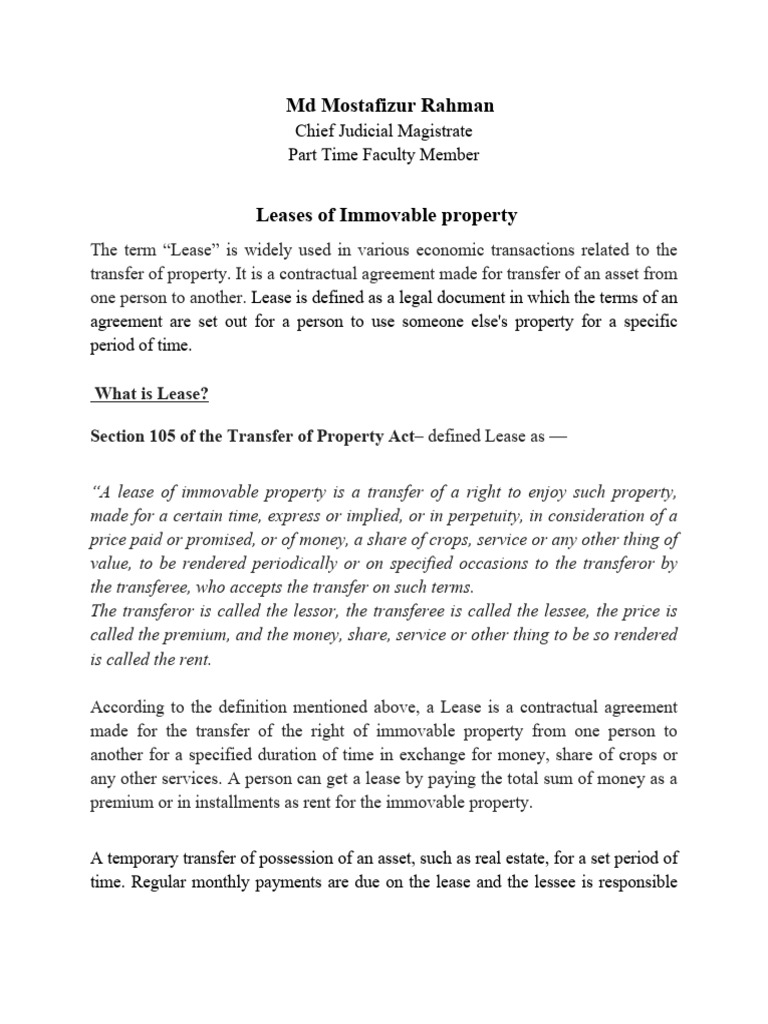 Lease | PDF
