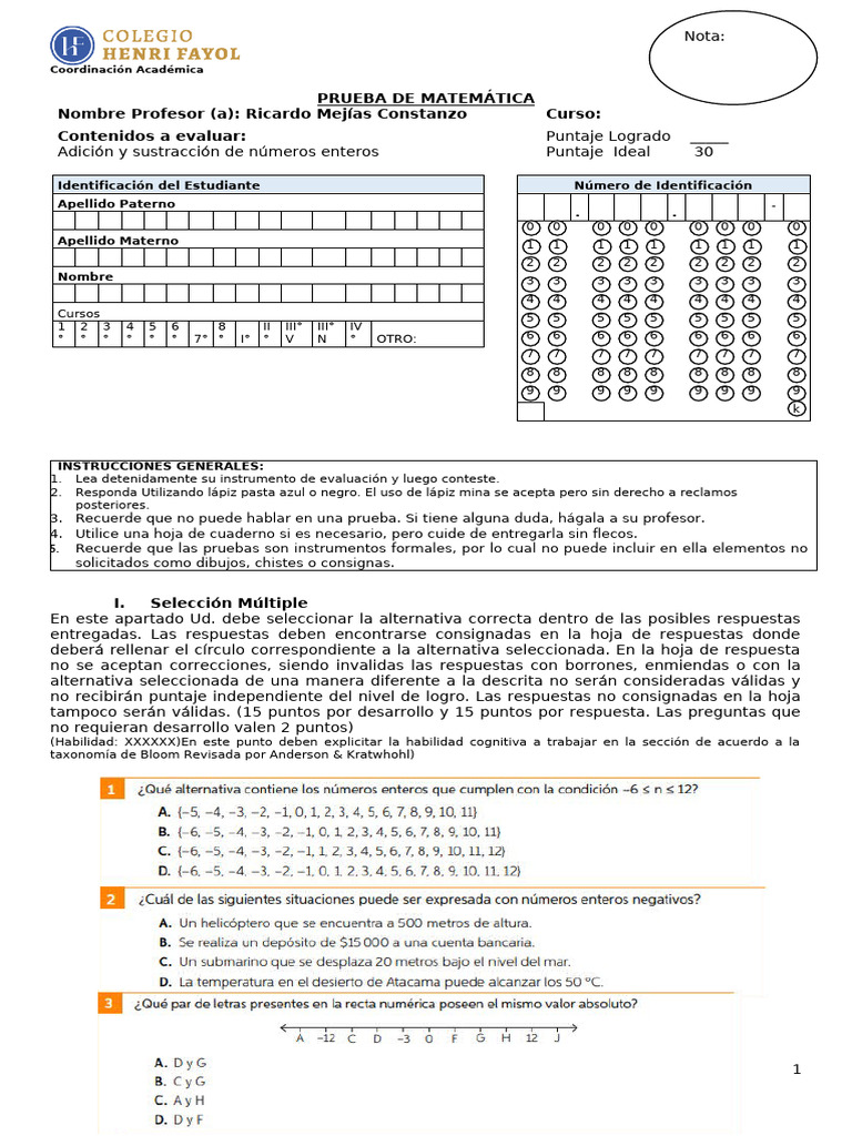 Evaluación Séptimo Mayo | PDF Evaluación Séptimo Mayo | PDF