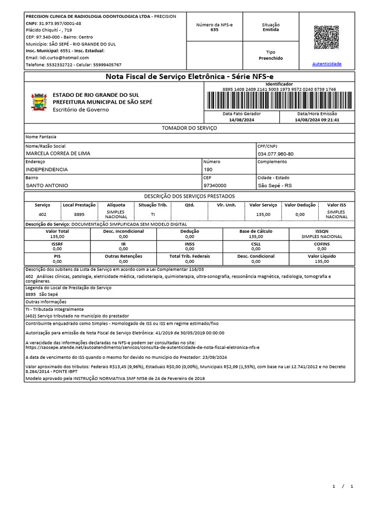 Emissão NFS e | PDF