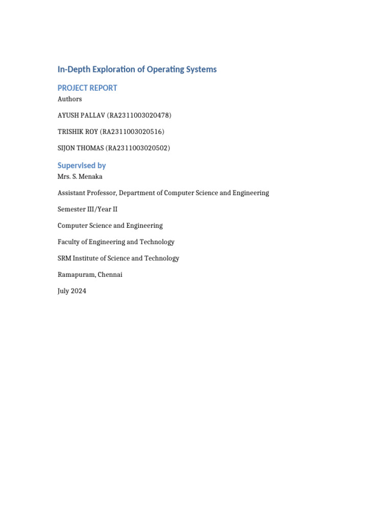 Comprehensive Guide to Operating Systems | PDF | Operating System ...