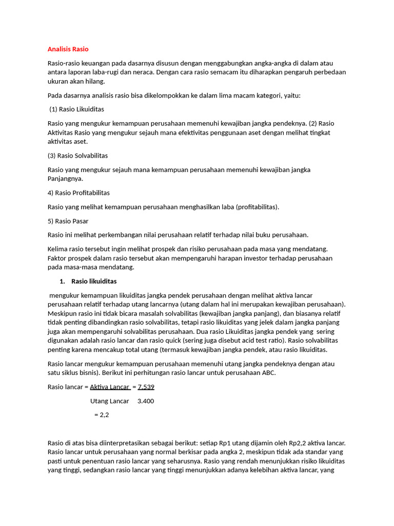 Analisis Rasio Dan Analisis Du Point | PDF