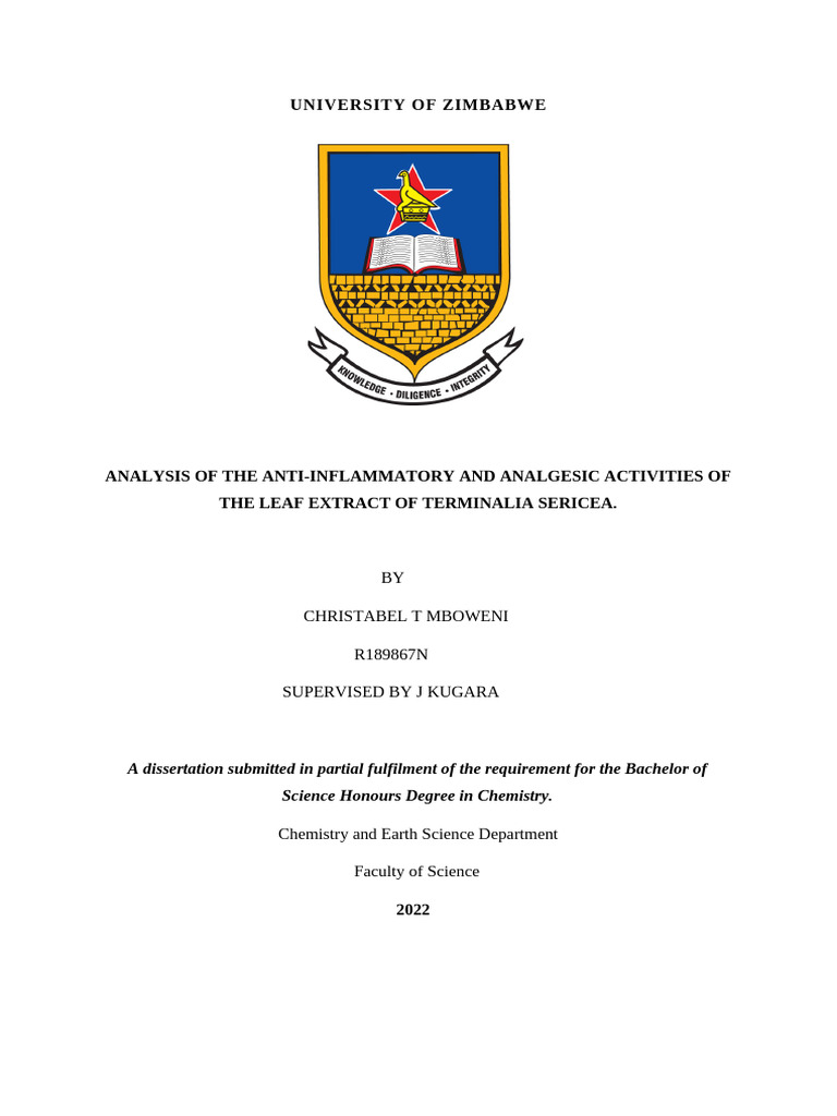 Analysis of The Anti-Inflammatory and Analgesic Effects of The Leaf ...
