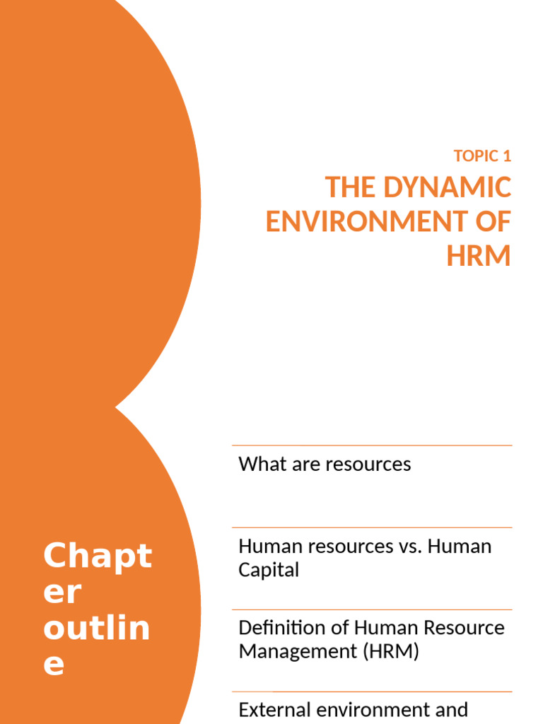 01 - The Dynamic Environment of HRM | PDF