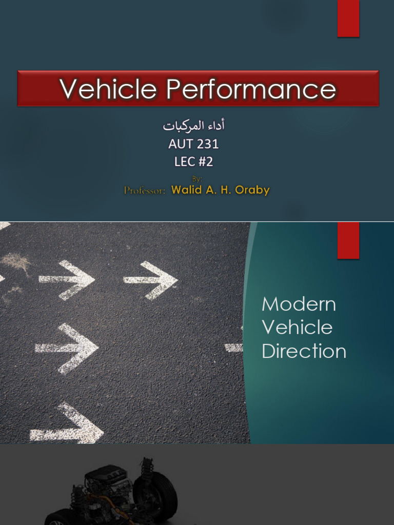 LEC#2 Vehicle Performance (AUT 231) | PDF