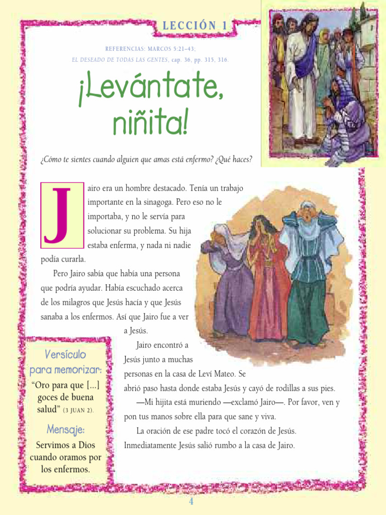 ¡Levántate, Niñita!: Lección1 | PDF