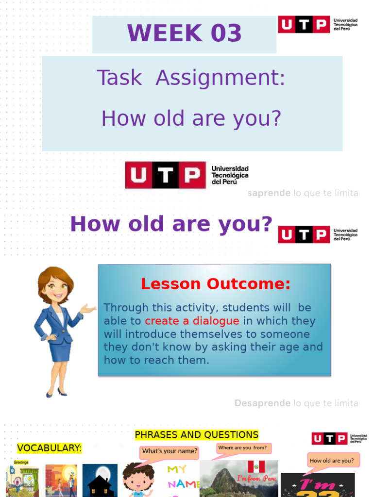 Task Week 03 - How Old Are You - PPT (1) - EQFPUM | PDF
