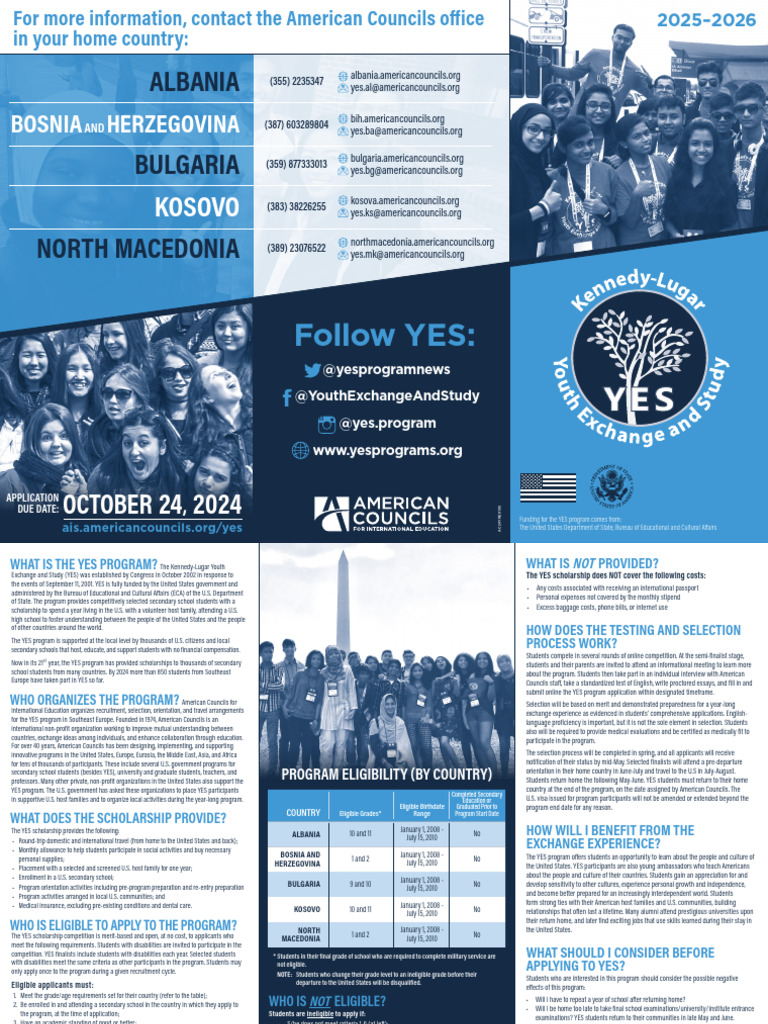 YES 2025 Program Brochure English | PDF