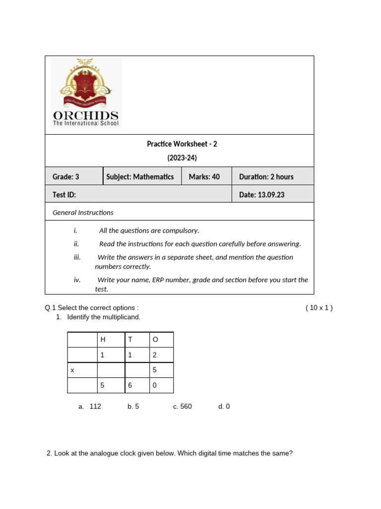3 Math Set2 | PDF