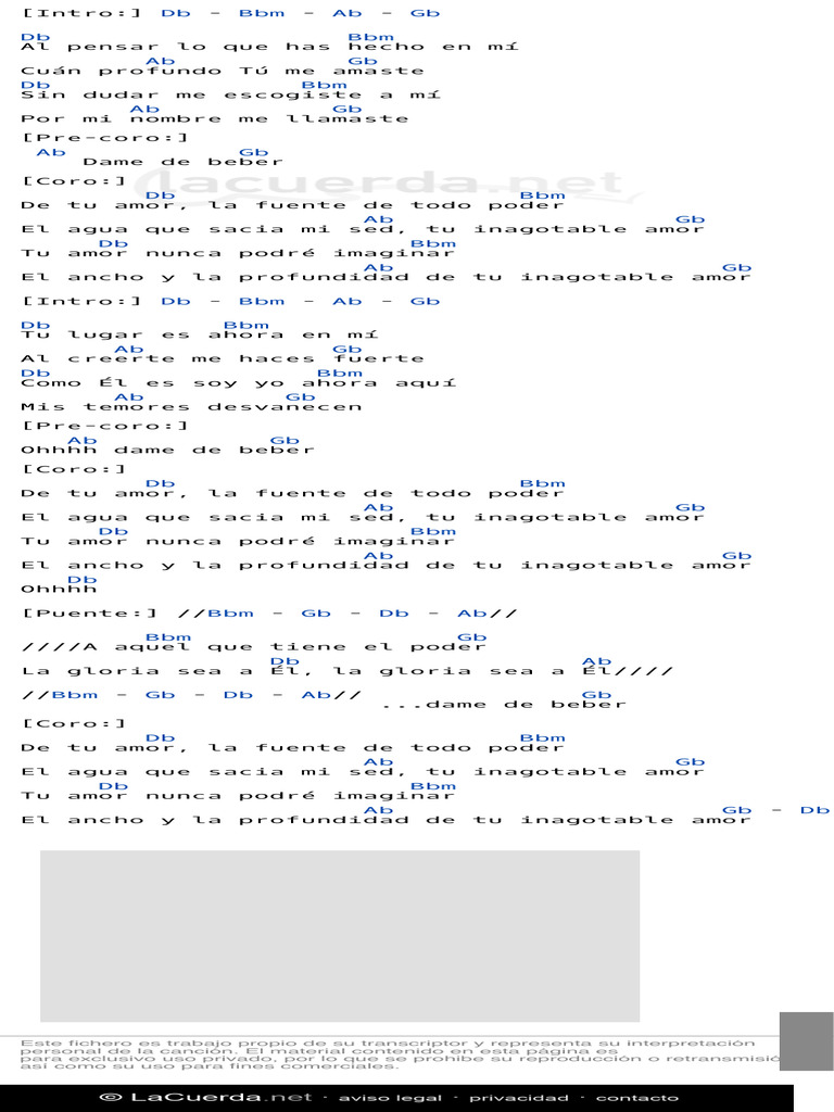 Inagotable, Living Acordes | PDF