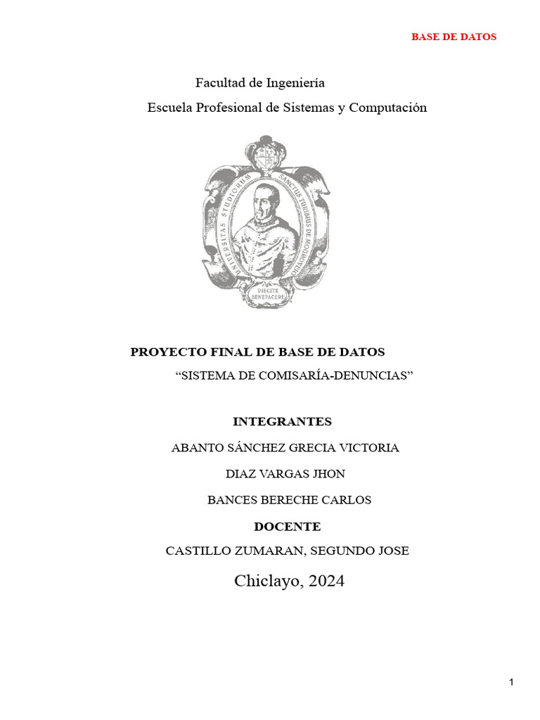 Base de Datos Final | PDF