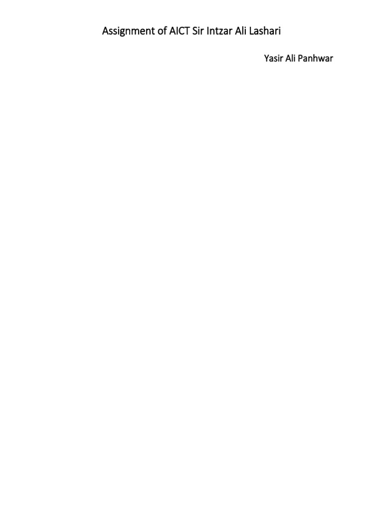 AICT Assignment | PDF