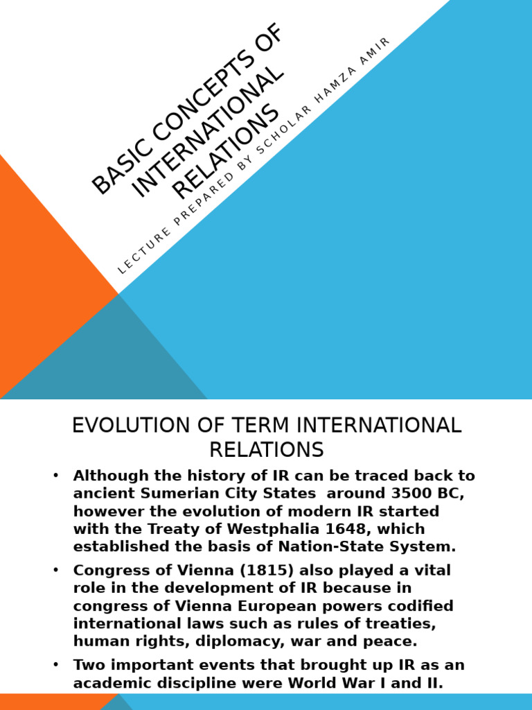 Basic Concept of International Relations | PDF