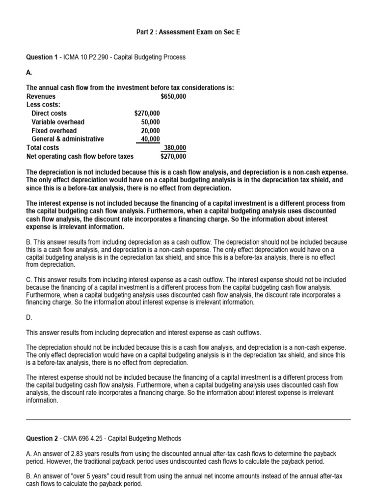 Part 2 Assessment Exam On Sec E - Sol 30 Mar 2024 | PDF
