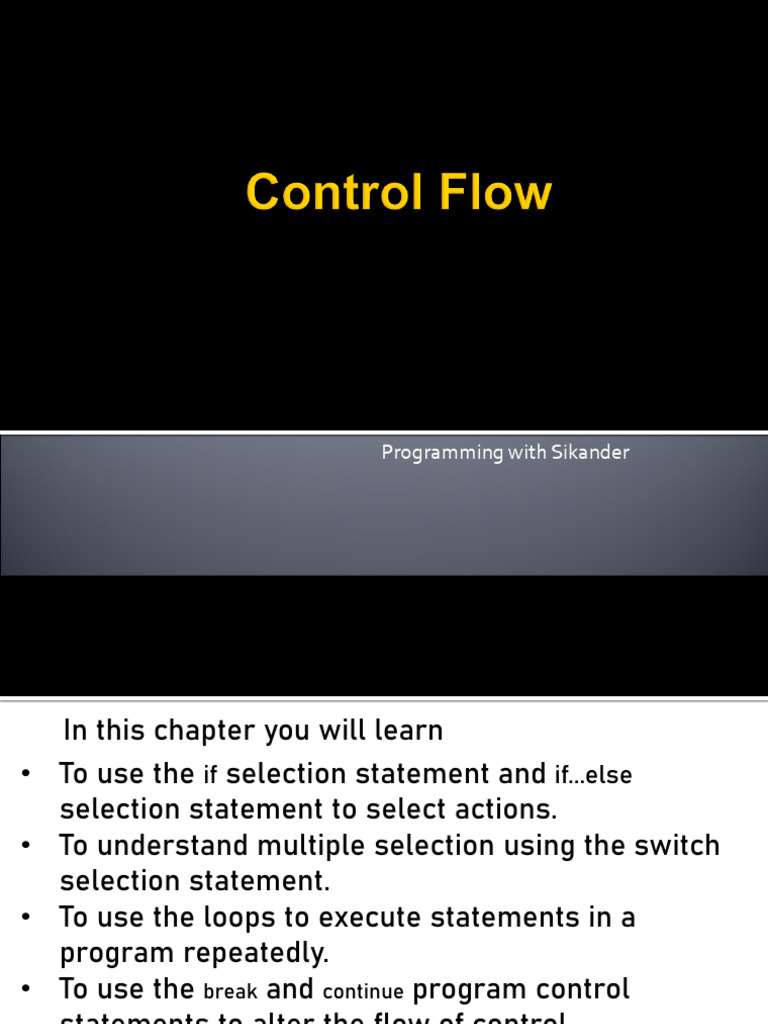 3 Control Flow | PDF
